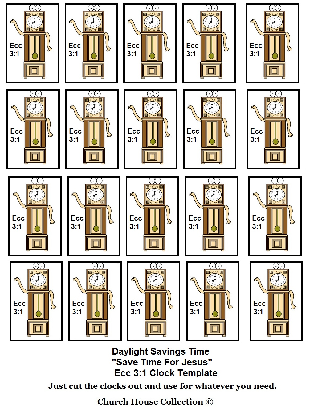 Daylight Savings Time "Save Time For Jesus" Lesson