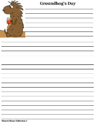 Groundhog Day Writing Paper For School