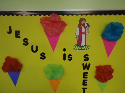Ice Cream Cone Jesus Is Sweet Bulletin Board