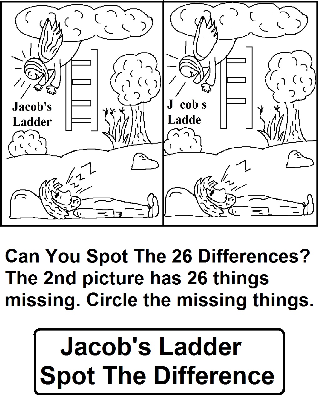 Jacob's Ladder Printable - Printable Word Searches