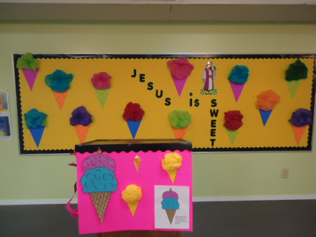 Ice Cream Cone Jesus Is Sweet Bulletin Board