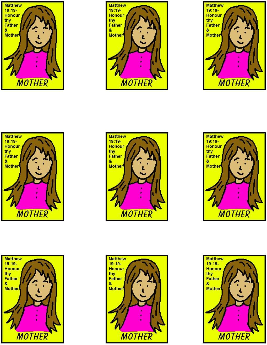 Mother's Day Sunday School Lesson