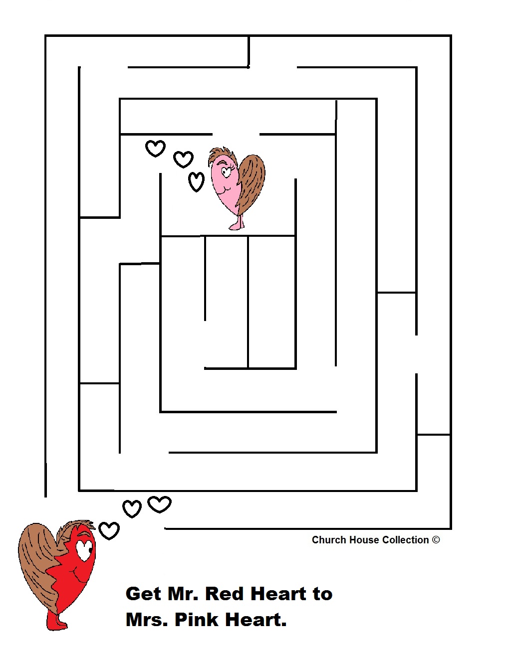 Valentine's Day Mazes For School